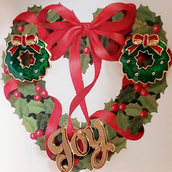 Avon | Jewelry | Vintage Avon Joy Pin And Holly Earrings Set | Poshmark